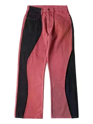 GLASS CYPRESS Colour-Block Jeans