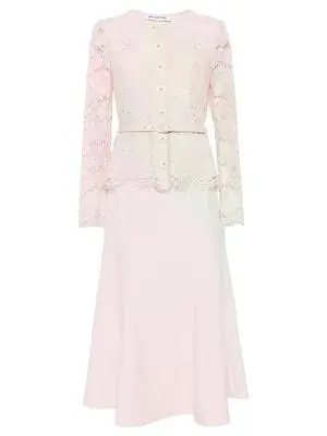 SELF-PORTRAIT Lace Midi Dress - Pink