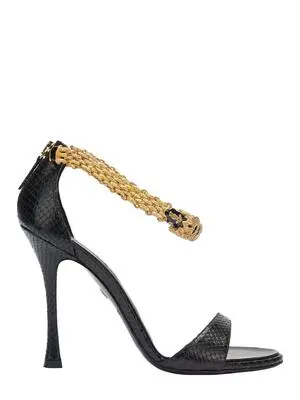 Roberto Cavalli Jewel Tigers Sandals - Black