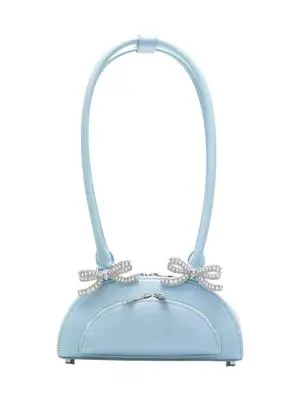 SELF-PORTRAIT Mini Curved Shoulder Bag - Blue
