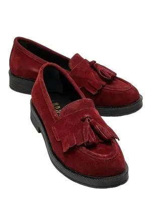 FOREVER & ALWAYS SHOES Forever & Always Shoes Milly Tassel Loafer Burgundy Leather
