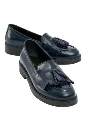 FOREVER & ALWAYS SHOES Forever & Always Shoes Milly Tassel Loafer Navy Patent Leather