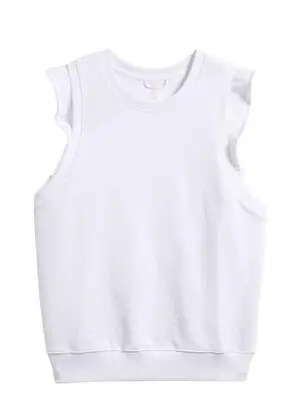 Free People FP Movement Flutter Cotton Tank Top White