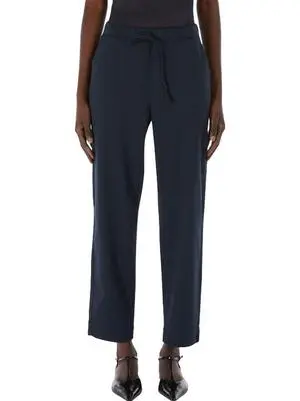 MM BY MAX MARA Mm Mara Stretch Cotton Ankle Pants - Navy