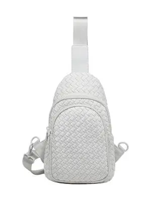 SOL AND SELENE Sol And Selene Beyond The Horizon Woven Neoprene Sling Backpack Bone