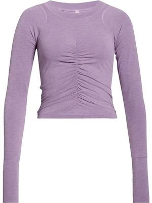 Free People FP Movement Tempo Ruched Long Sleeve T-Shirt Gem