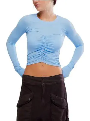 Free People FP Movement Tempo Ruched Long Sleeve T-Shirt High Dive