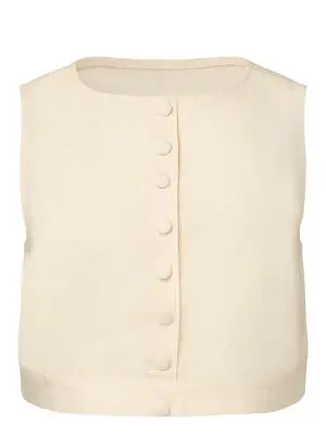 WEWOREWHAT WeWoreWhat Boxy Linen Boatneck Top