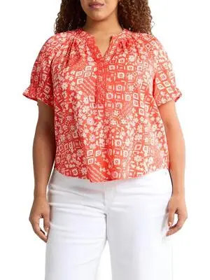 Wit & Wisdom Printed Top - Papaya Punch Multi