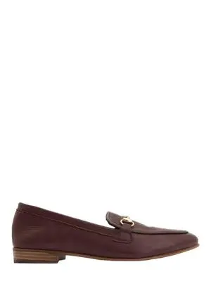 FOREVER & ALWAYS SHOES Rory Leather Loafer - Burgundy Brown Leather