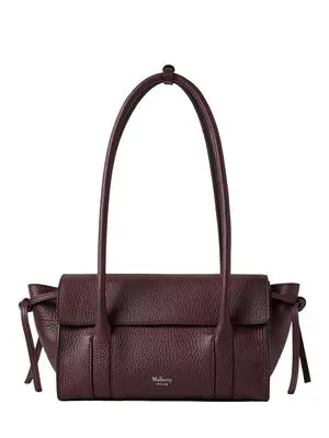 Mulberry Mulberry Mini Soft Bayswater Grained Leather Satchel Black Cherry