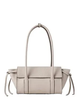 Mulberry Mini Soft Bayswater Grained Leather Satchel - Chalk