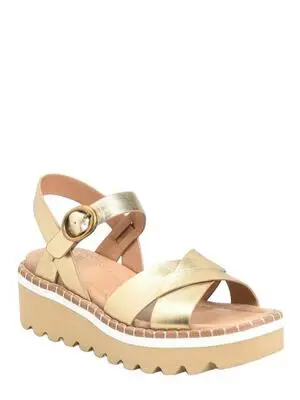 SOFFT Söfft Ruthie Platform Wedge Sandals Gold