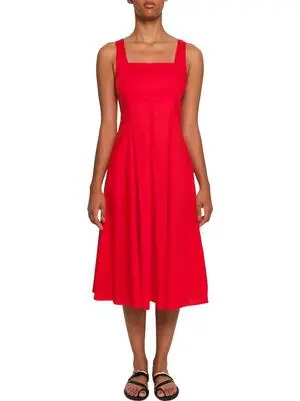 THE LULO PROJECT The Lulo Project Sea Stretch Cotton Midi Dress