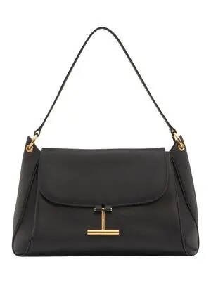 TOM FORD Medium Tara Leather Shoulder Bag - Black
