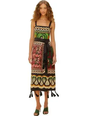 Farm Rio Coconut Tree Flow Dress - Coconut Tree Flow Multicolor