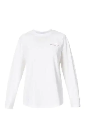 Sweaty Betty Logo-print Long-sleeved T-shirt - Lily White
