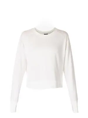 Sweaty Betty Relaxed Fit Cropped Jumper - Lily White