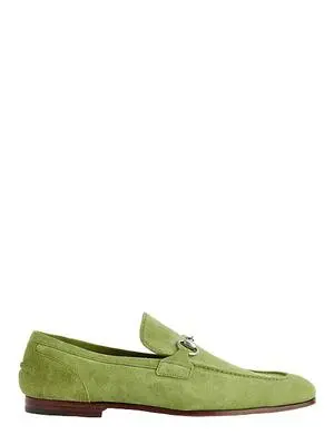 Gucci Jordaan Horsebit-embellished Loafers - Green Seasalt