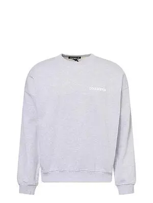 COLE BUXTON Logo-print Relaxed-fit Cotton Sweatshirt - Light Grey Marl