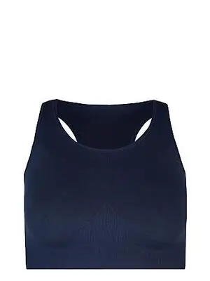 Sweaty Betty Stamina Seamless Stretch-woven Sports Bra - Navy Blue