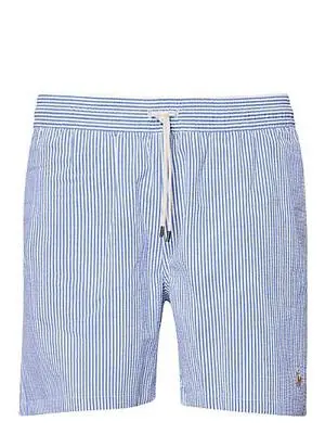 Polo Ralph Lauren Traveler Striped Swim Shorts - Cruise Royal Seersucker