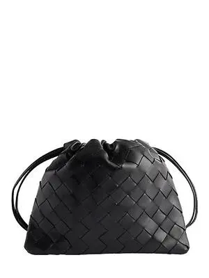 Bottega Veneta Small Leather Cross-body Bag - Black-gold
