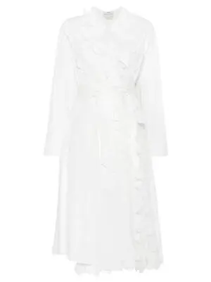 FORTE_FORTE Embroidered Midi Dress - White