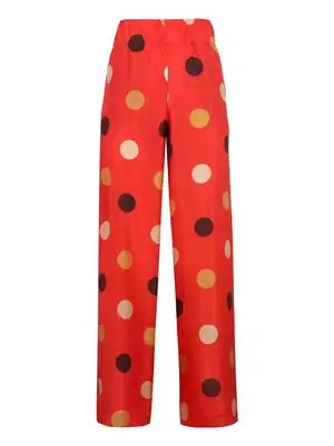 Aspesi Polka Dot Print Trousers - Orange