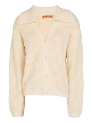 Stine Goya Jacquard-knit Cardigan - Cream