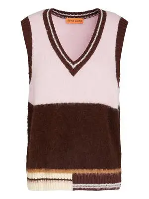 Stine Goya Striped Knitted Vest - Baby Pink
