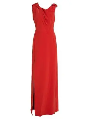 Stine Goya Knotted Crepe Maxi Dress - Brick