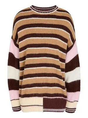 Stine Goya Striped Knitted Sweater - Light Brown