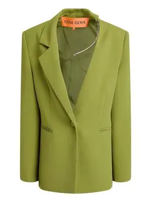 Stine Goya Embellished Crepe Blazer - Leaf Green