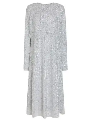 Stine Goya Celsia Sequined Midi Dress - Silver
