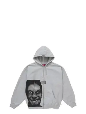 Supreme Aphex Twin Zip Up Hooded Sweatshirt Heather Grey