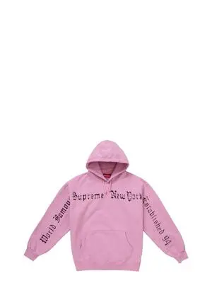 Supreme Contrast Cutout Hooded Sweatshirt - Pink