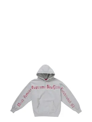Supreme Contrast Cutout Hooded Sweatshirt - Grey