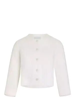 Patou Collarless Quilted Jacket - White