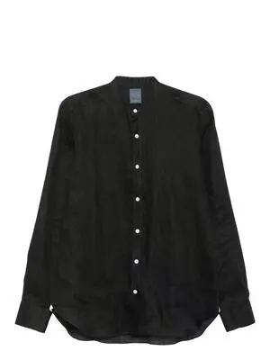 BARBA NAPOLI Linen Shirt - Black