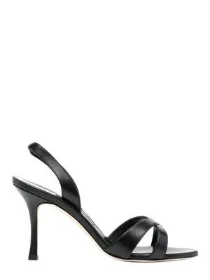 Manolo Blahnik 90mm Slingback Sandals - Black