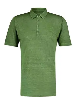 120% Lino Linen Polo Shirt - Green