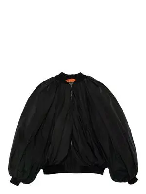 Balenciaga Draped Bomber Jacket - Black