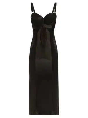 Dolce & Gabbana Bustier Midi Dress - Black