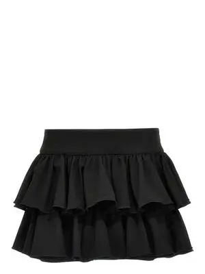 Remain Birger Christensen Wide Ruffle Mini Skirt - Black