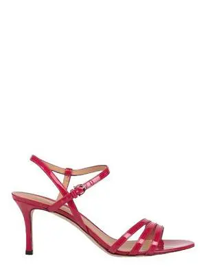 FERRAGAMO Idwige 70 Leather Sandals - Red