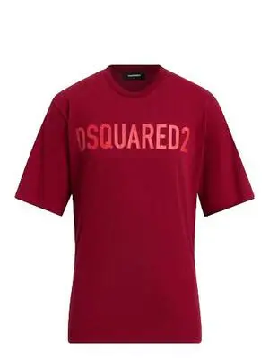 Dsquared2 Man T-shirt Black Size L Cotton Red