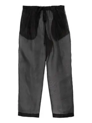 Khaite Trenton Silk Trousers - Black