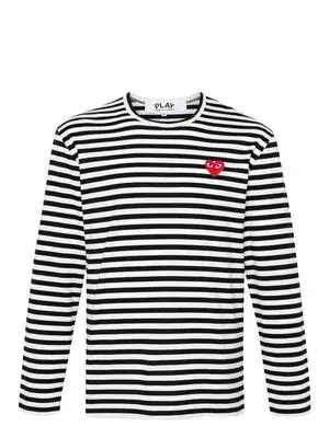 COMME DES GARÇONS Comme Des Garçons Red Heart Striped T-Shirt