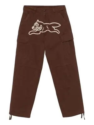 ICECREAM Running Dog Cargo Trousers - Brown